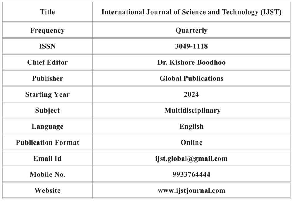 International Journal of Science and Technology (IJST)